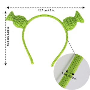 Union Power Shrek Headband with Ears, Cute Dressing Up Ears, Halloween Cosplay Prop Party Theme Costume Unisex