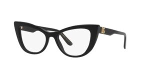 dolce & gabbana dg3354-501 eyeglass frame black w/demo lens 54mm