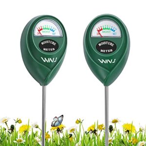 2 pack soil moisture meter, plant water monitor, lawn moisture meter，soil hygrometer sensor for gardening, farming, indoor and outdoor plants