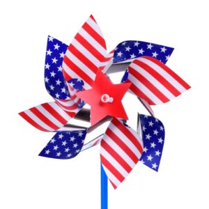 4th of July Decorations Patriotic Pinwheels,Fourth of July Decorations for Outdoor Home,Patriotic Independence Day Party Supplies Favors,Wind Spinner for Garden 16 PCS