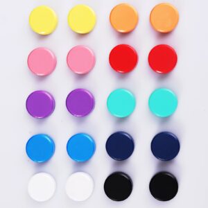 zdzblx 20 pack 10 colors refrigerator magnets colorful fridge magnet, locker magnets cute decorative magnets small strong magnets for whiteboard, fridge, map, kitchen, office, classroom (assorted)