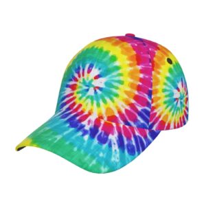 bcqjnb tie dye rainbow baseball cap snapback hats adjustable trucker hat for men women