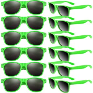 tuparka 12 pack sunglasses bulk summer sunglasses party favors goody bag fillers for birthday party beach pool party, green