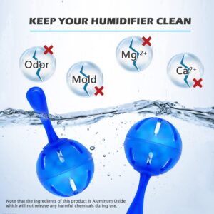 Humidifier Cleaner, Demineralization Cleaning Ball for Most Humidifier & Fish Tank, Purifies Water, Eliminates White Dust and Odor, Prevents Hard Water Build-Up(12 Pack)