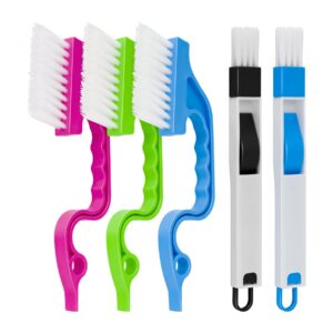 aivwis hand-held groove gap cleaning tools, window track cleaning brush, crevice cleaning brushes for deep cleaning door window track, seams, etc.