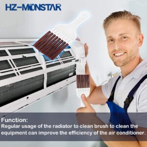 HZ-MONSTAR 2Pcs Air Conditioner Condenser Fin Comb Set, FCR6 Ring Fin Comb and Air Conditioner Condenser Brush, Condenser Fin Comb Brush Repair Tool, Straighten Evaporator Condenser for Condenser Coil