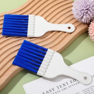 4 Packs Air Conditioner Condenser Cleaning Brush Refrigerator Coil Brush HVAC Coil Cleaner Brush Small Plastic Whisk Brush (Blue)