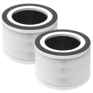 nyingchi h13 ture hepa replacement filter,compatible with mooka® allo and honati air purifier,3-in-1activated carbon filtration system,2-pack