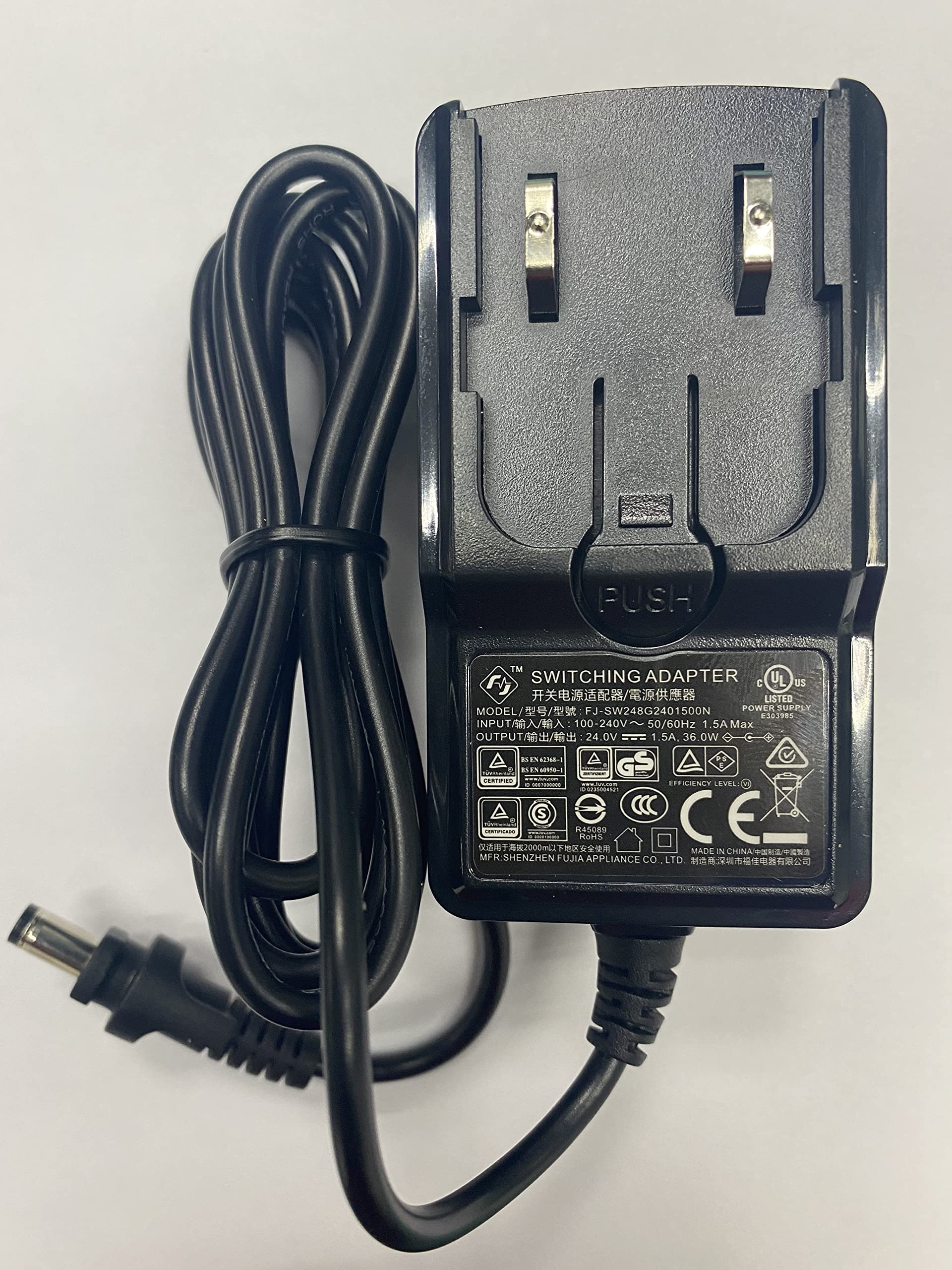 ULTTY Power Adapter for Air Purifier Fan with H13 HEPA R021, R022D, R020, Black