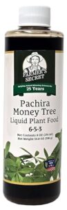 farmer’s secret money tree liquid plant food fertilizer (8oz) - super concentrated - strengthen roots and encourage growth in all varieties of money trees