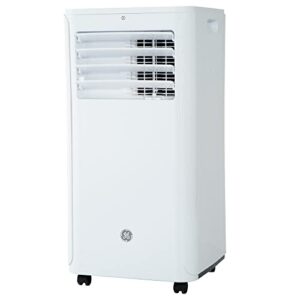 ge 6,100 btu portable air conditioner for small rooms up to 250 sq ft., 3-in-1 with dehumidify, fan and auto evaporation, included window installation kit