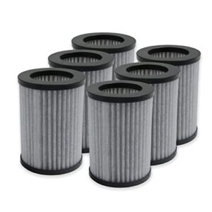 pureburg pepersfil replacement filters compatible with pure enrichment purezone mini portable air purifier (pepersap),6-pack hepa 3-stage filtration activated carbon