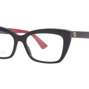 Gucci Petite Fit Eyeglasses GG0165ON 003 Black/Red/Green 51mm 165