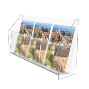 FixtureDisplays® 4 X 6 Post Card Greeting Card Notebook Display Slot Width 4.3" Clear Countertop 10853-CARD-NPF