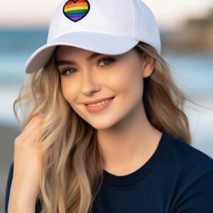 Giavuwn Embroidered Pride Hat LGBT Cap Low Profile Distressed Dad Hat