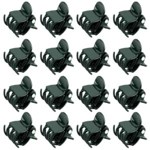 kinglake garden plant orchid clips,100 pcs plant clips dark green plant orchid support clips with box,garden orchid clips for supporting stems vines stalks grow upright