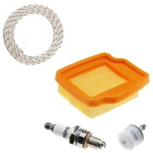 Air Fuel Filter Spark Plug Kit for Stihl KM94 KM94R KM94RC SP92 Replacement, Lawn Mower Parts 4 Pcs