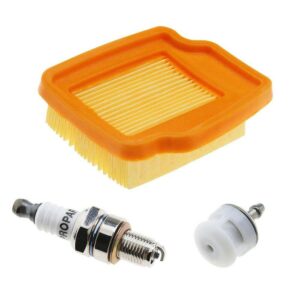 Air Fuel Filter Spark Plug Kit for Stihl KM94 KM94R KM94RC SP92 Replacement, Lawn Mower Parts 4 Pcs