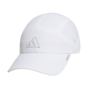 adidas women's superlite trainer sport performance relaxed adjustable running hat, white/black, one size