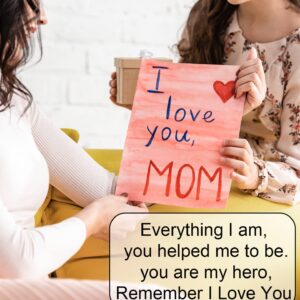 Mothers Day Keychain from Daughter, Mom Keychain Gift for Birthday Christmas - Everything I am You Helped Me to be