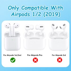 Besoar for Airpods 1st/2nd Generation Case Cute for Women Girls Girly Aesthetic pk Heart Cases with Keychain Buckle for Airpod 1/2 Pretty Lovely Soft Silicone Cover Unique Design for Air Pods 1/2