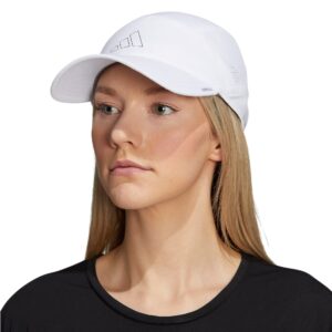 adidas Women's Superlite Trainer Sport Performance Relaxed Adjustable Running Hat, White/Black, One Size