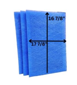 fast-shipped-filters 3 pack 19 3/8x19 3/8 garrison 6100 air cleaner replacement polarized filter pads blue