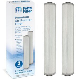 fette filter - air purifier true hepa filter compatible with envion therapure tpp230 & tpp240 compare to part # tpp240f - pack of 2