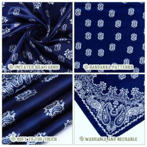 Zhanmai 8 Pcs 27.5 x 27.5 Inch Square Satin Head Scarves Women Silk Bandana Hair Scarves Hair Wrap Neck Scarf for Sleeping (Colorful,Classic)