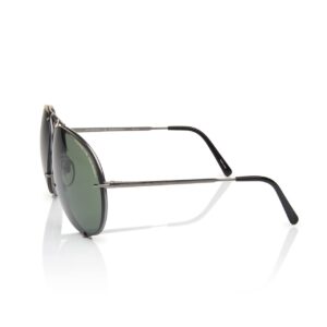 porsche design p8478 iconic sunglasses (60mm, c - grey mat/lens - green/extra lens - dark orange, silver mirrored)