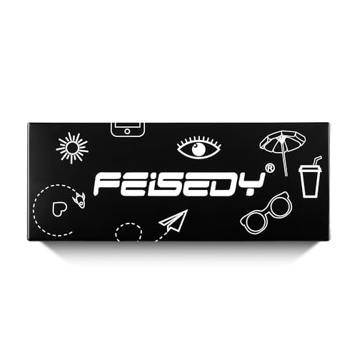 FEISEDY Trendy Rectangle Sunglasses Retro 90s Candy Color Chunky Frame Square Sun Shades Women Men B2307