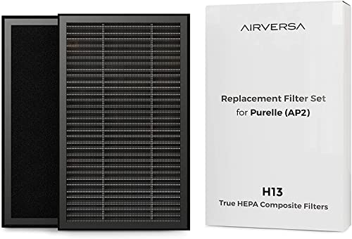 True HEPA Replacement Filter Set (99.97%) for Airversa AP2 Purelle