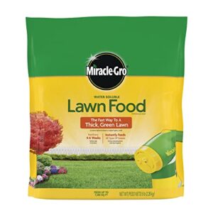 miracle-gro water soluble lawn food - fertilizer for all grass types, feeds up to 7,200 sq. ft.