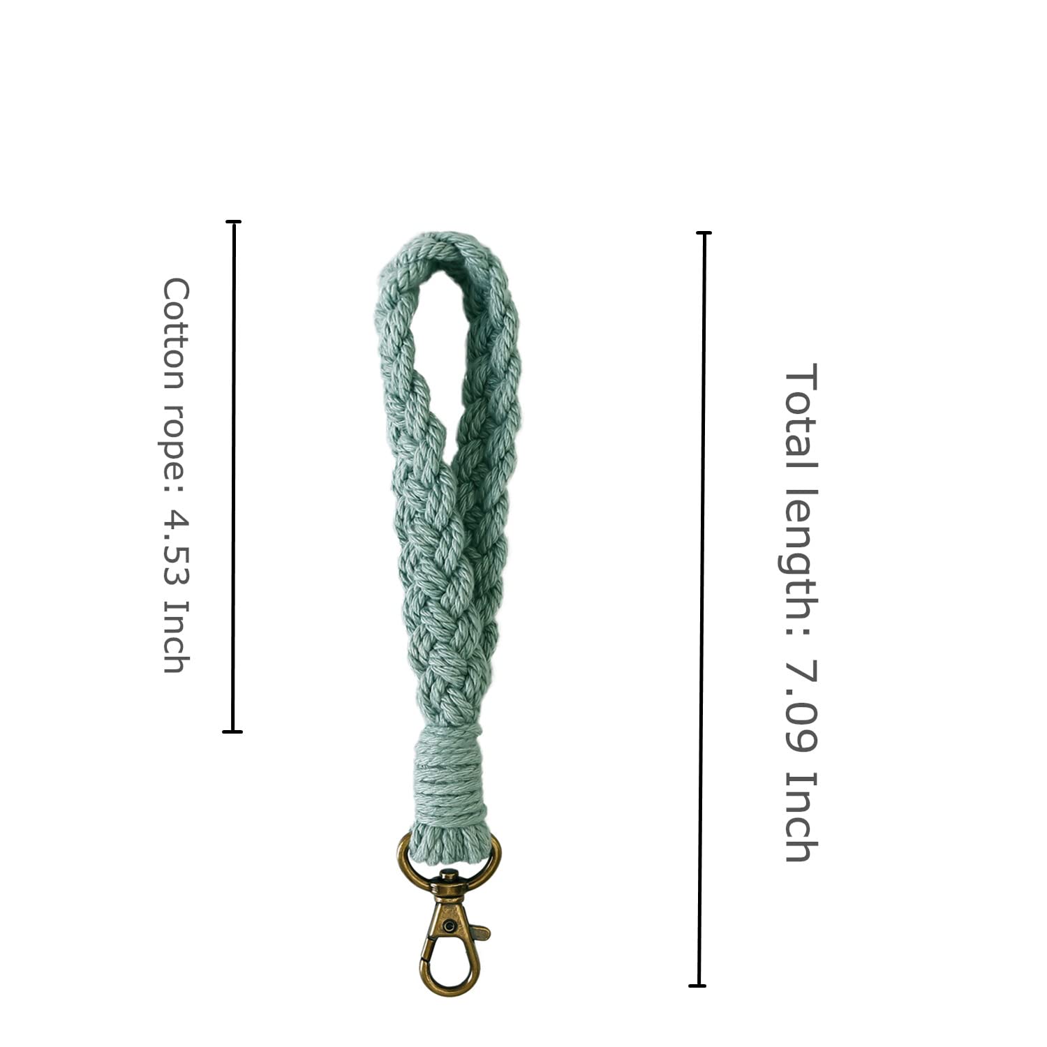 Poagoep Macrame Boho Keychain Bracelet Handmade Wristlet Keychain Keyring Holder Wrist Lanyard for Women（1）