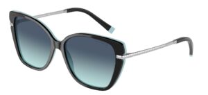 tiffany & co. tf 4190 black/blue shaded 57/15/140 women sunglasses