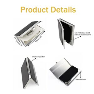 EAQ Custom Business Card Holder Personalized Leather Business Card Holder for Men&Women Custom Logo/Name Business Card Holder Gift