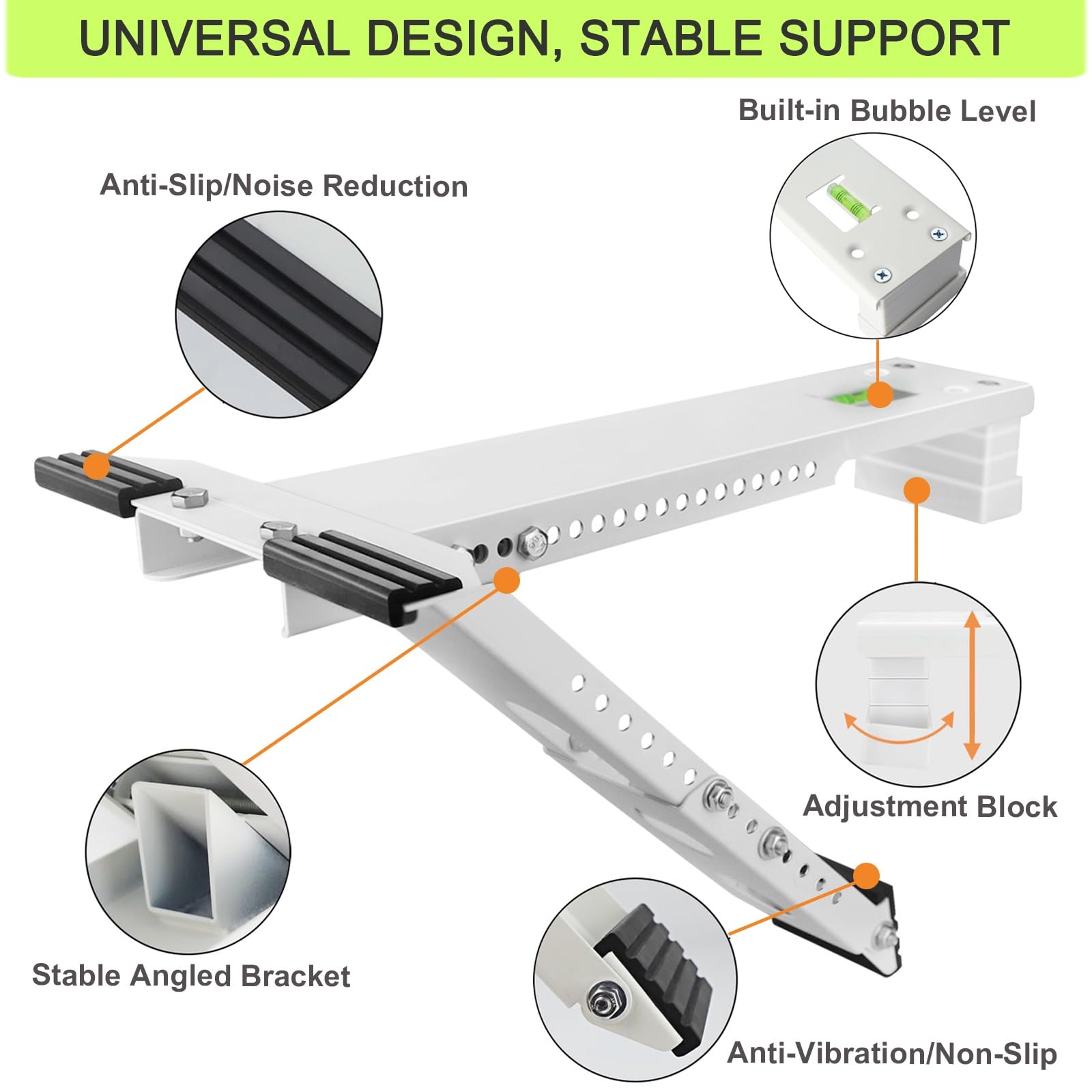 CAT SO RICH Window Air Conditioner Bracket, Universal AC Support Brackets, Heavy Duty Support Up to 165lbs