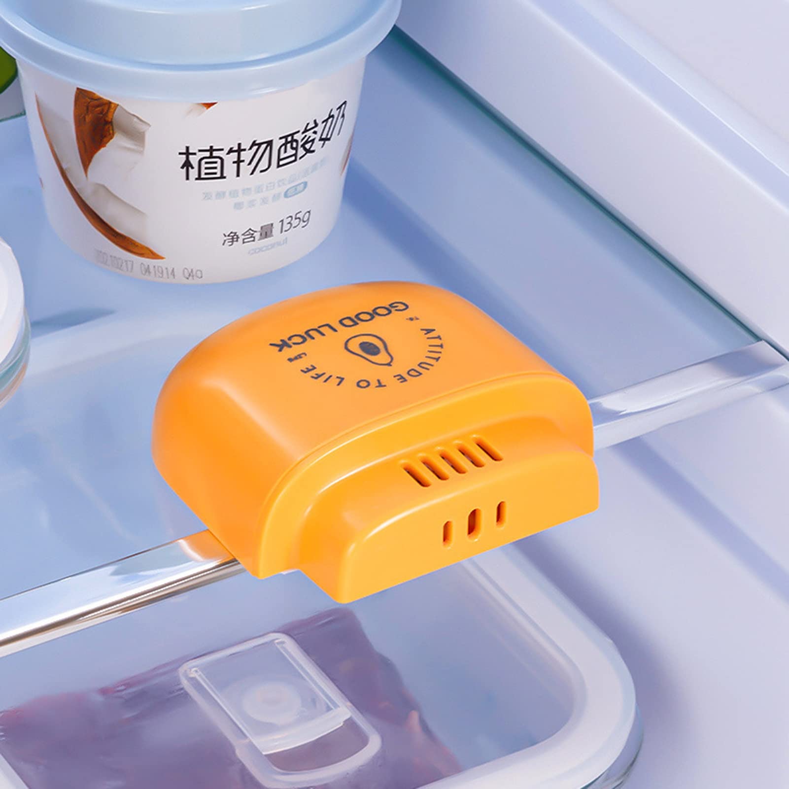 Refrigerator Deodorizer Buckle Design Removable Practical Cabinet Closet Air Fresh Freezer Odor Eliminator Orange