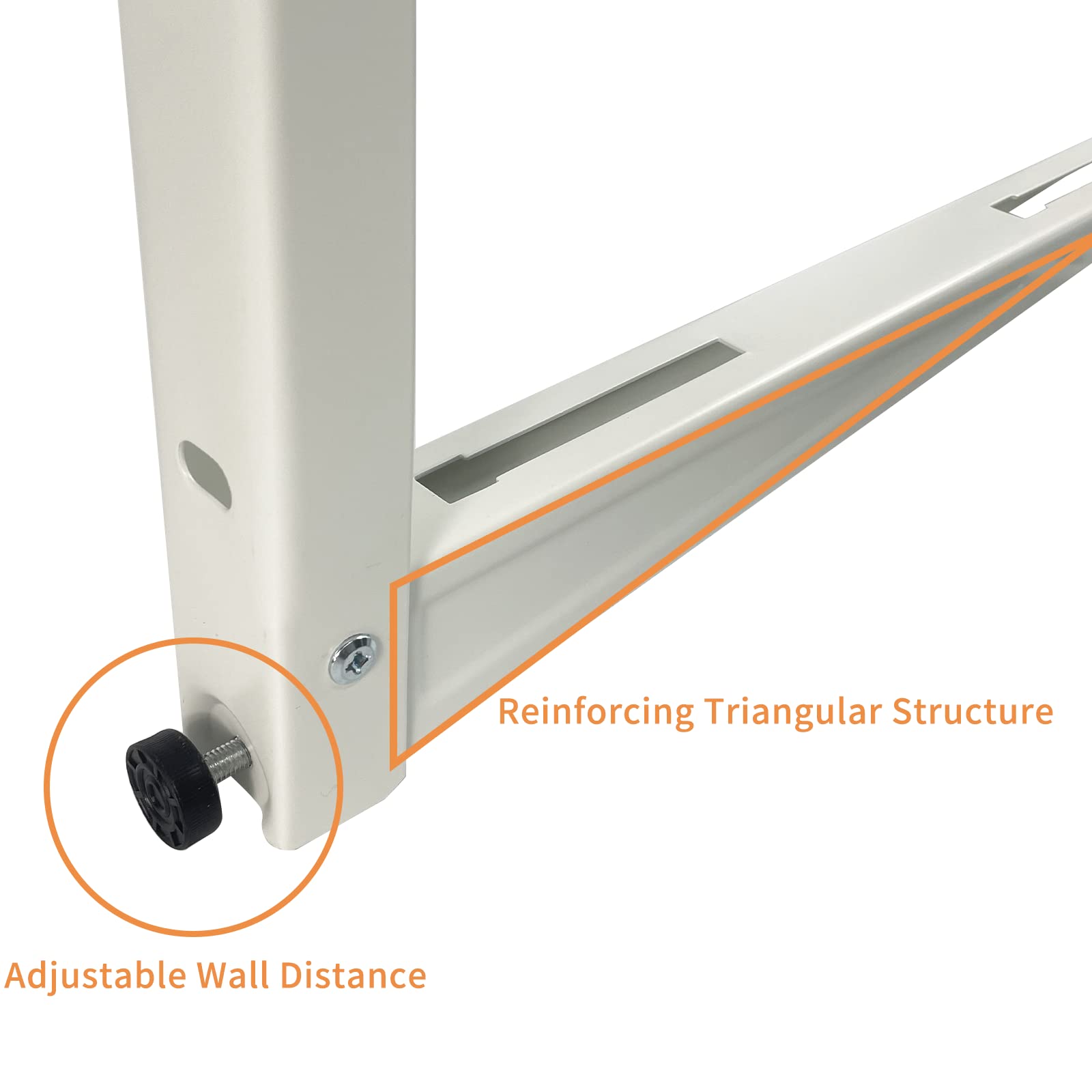 Mini Split Air Conditioner Bracket , Outdoor Wall Mounting Bracket for Ductless Mini Split Air Conditioner Heat Pump Systems, Universal,7000-18000 Btu AC Units, Heavy Duty Support up to 265 LBS