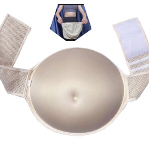 BIMEI Fake Pregnancy Belly Sponge Belly Film Props Tv Series Props Spoof Costume Cosplay Lightweight (Beige, Twins 5‑8 Months)