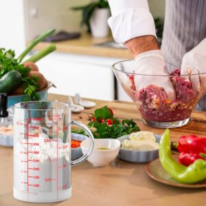 77L Glass Measuring Cup, 2-Cup/500 ML Liquid Measuring Cups, Measuring Cup With Handle and V-Shaped Spout, Glass Beaker with Three Scales (OZ, Cup, ML), Dishwasher/Freezer/Microwave Safe