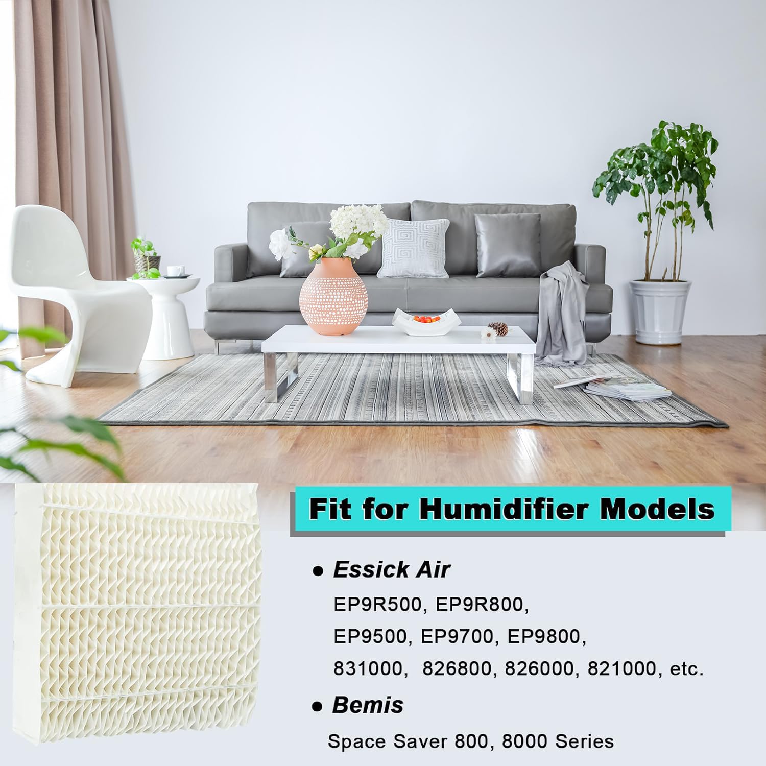 1043 Humidifier Super Wick Filter Compatible with Essick Air AIRCARE EP9800, EP9700, EP9500, EP9R800, EP9R500, 831000, 826800, 826000, 821000 and Bemis Space Saver 800, 8000 Series Humidifiers