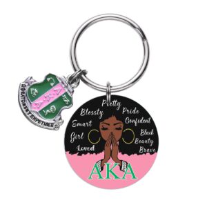 melix home paraphernalia sorority gifts keychain sorority gifts for women pink and green keyring gift