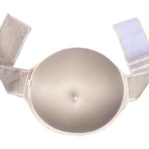 BIMEI Fake Pregnancy Belly Sponge Belly Film Props Tv Series Props Spoof Costume Cosplay Lightweight (Beige, Twins 5‑8 Months)