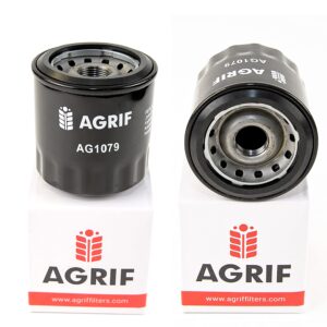 agrif replacement oil filter 2 pack fits for john deere m806419 kubota 30401-37580 bobcat i.r. 3974113b kubota hh150-32094 hustler 785634-100% meets oem quality (2-pack) (2)