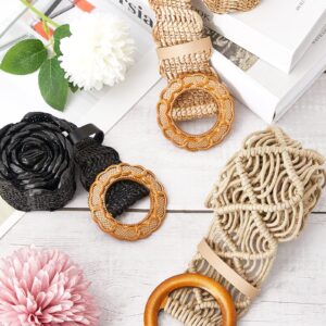 Hercicy 3 Pcs Rattan Straw Woven Belt Bohemian Waist Rope Braid Belts for Women, Trendy Boho Ladies Skinny Dress Belt Multicolor