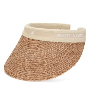 Raffia Sun Cap Visor Petra | Peanut