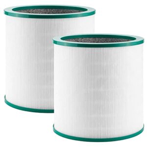 improvedhand air purifier filter replacement for dyson tp01 tp02 tp03 bp01, compatible with dyson pure cool link tower air purifier, hepa 360° glass air purifier filter,compare to 968126-03,pack of 2