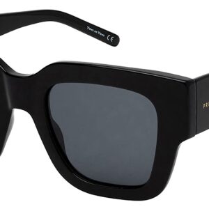 Prive Revaux The New Yorker Square Sunglasses – Handcrafted, Polarized, 100% UV Protection – For Women – Caviar Black