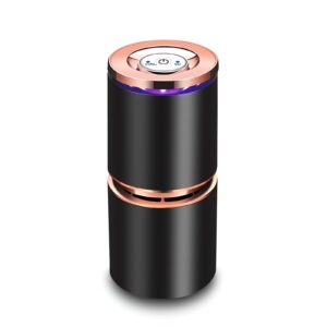 mini air purifier usb air purifiers for car office desk small room, super quiet with led night light, no adapter (black)